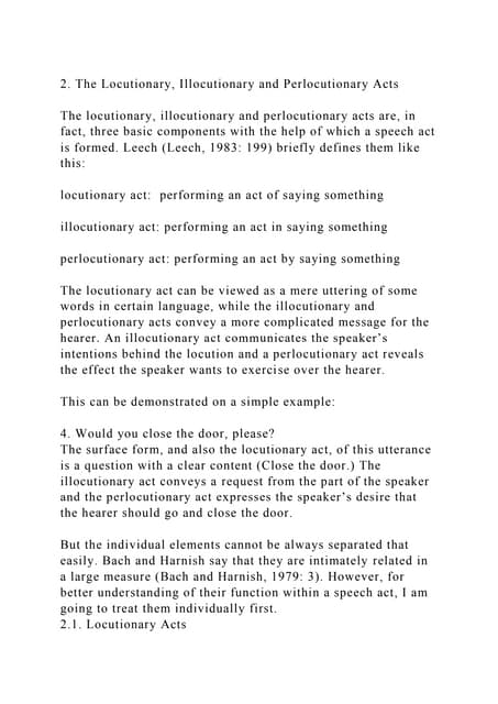 Searl's Classifications of Speech Acts | PPTX