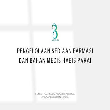 Pengelolaan Sediaan farmasi BMHP | PDF