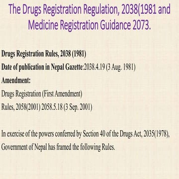 2.The Drugs Registration Regulation, 2038(1981 and Medicine ...
