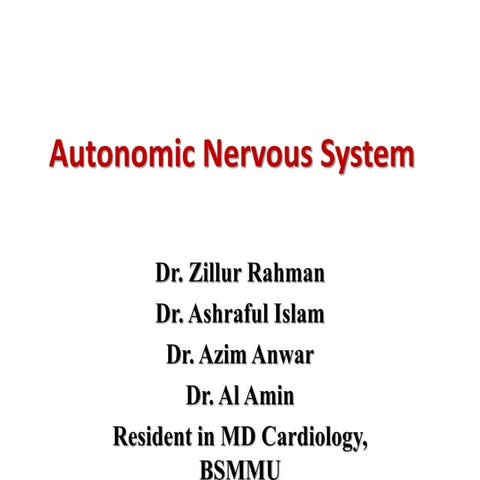 Autonomic Nervous System | PPTX