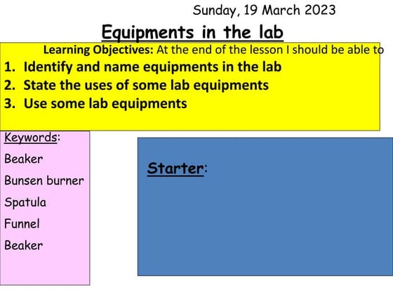 common laboratory apparatus ppt | PPTX | Chemistry | Science