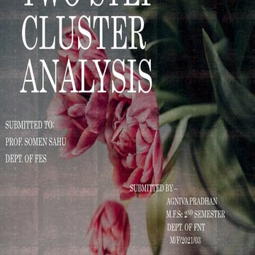 Two Step Cluster Analysis Pptx