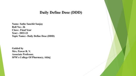 Ddd talk | PPTX | Pharmaceutical Drugs | Medical Health