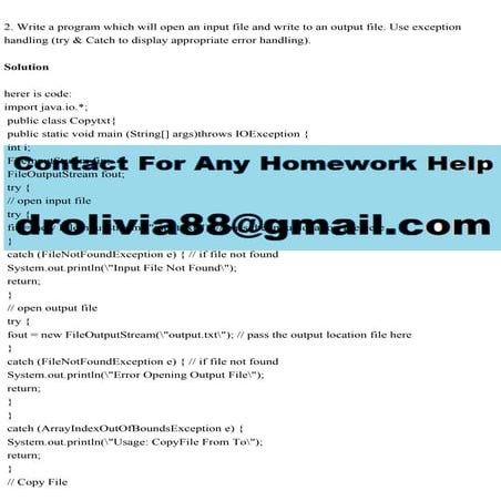 2 Write A Program Which Will Open An Input File And Write To An Out 8937