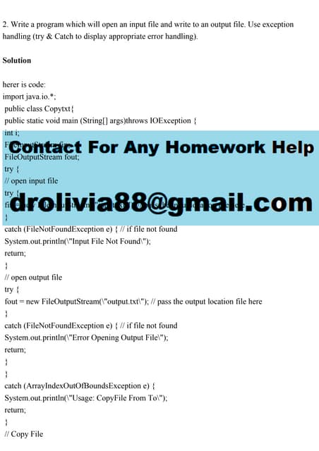 2 Write A Program Which Will Open An Input File And Write To An Out 8937