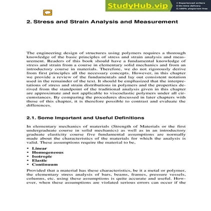 2. Stress And Strain Analysis And Measurement | PDF