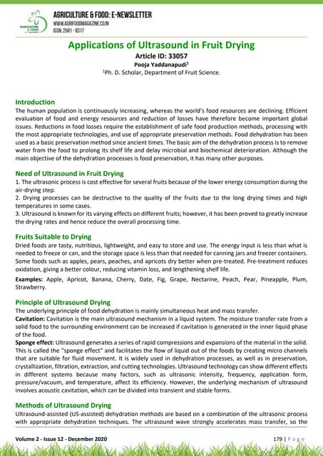 Electro Hydrodynamic Drying Technology In Food Industry | PDF | Physics | Science