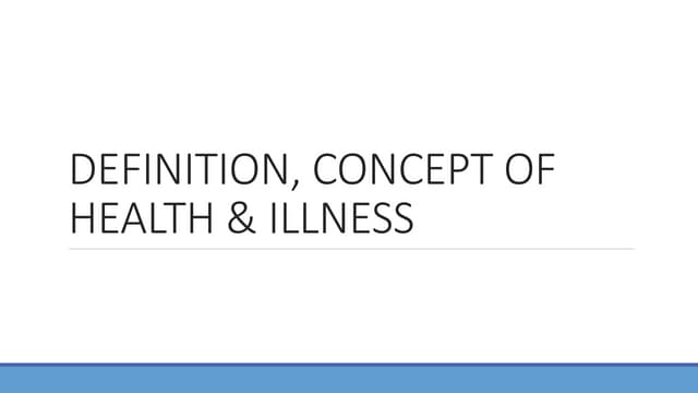 1 concepts of health & health care | PPTX