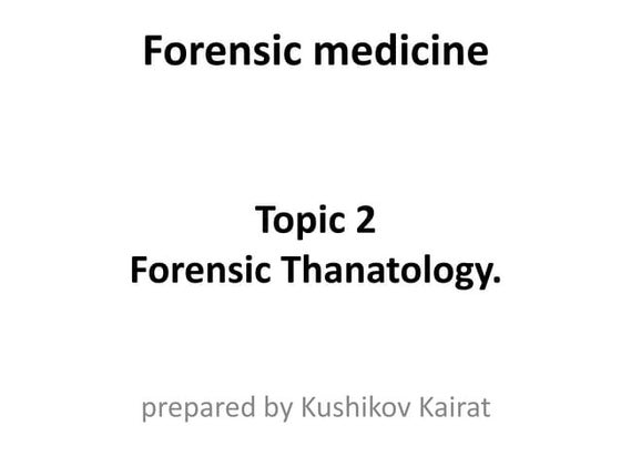 Death & its causes | PPT