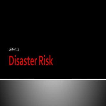 Disaster-Risk | PPTX | Geography | Science