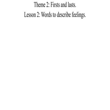 2.2. Words to describe feelings (3rd course)..pptx | Science