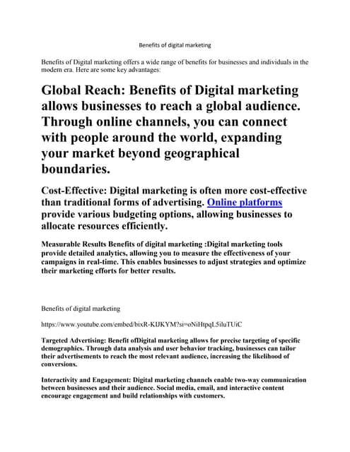 Digital Marketing Introduction And Conclusion Ppt