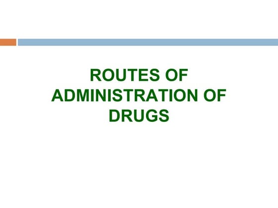 Routes of drug administration | PPT