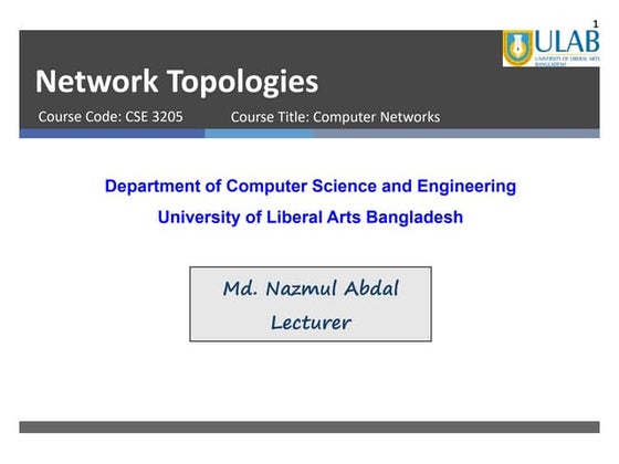 Presentation On Network Topology Pptx Computer Networking Computing