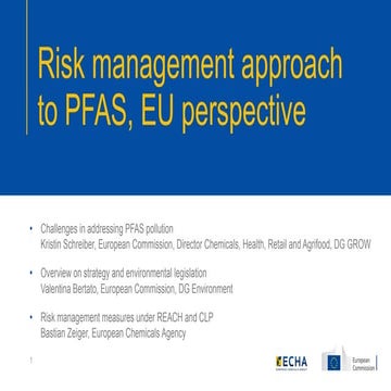 OECD Global Forum on the Environment dedicated to Per- and ...