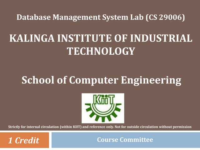 2 Dbms Experiment Lab 2 Made In Sql Used Ppt Free Download