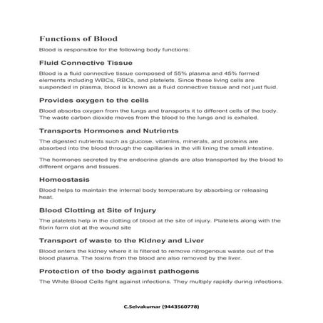 2. Function of Blood.pdf detail in addedd | PDF