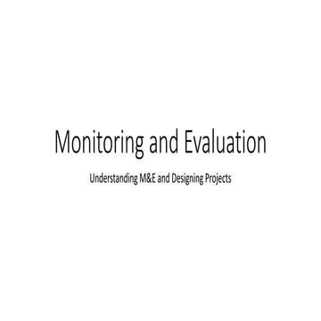 Monitoring And Evaluation Logical Framework Pptx