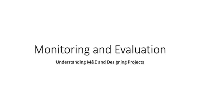 Monitoring And Evaluation Logical Framework Pptx