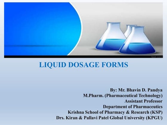 Liquid Dosage Form | PPTX