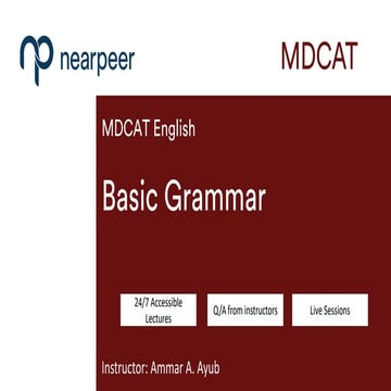 2. Basic Grammar - Nearpeer MDCAT Notes.pdf