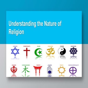 Understanding the Nature of religion | PDF