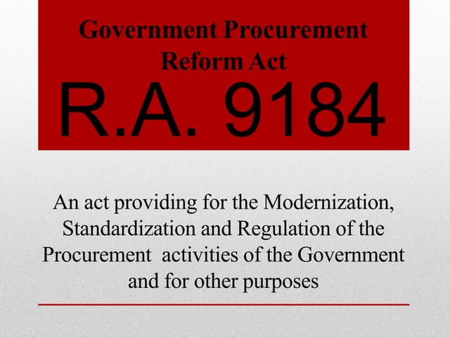 RA 12009: Amended Procurement Law SALIENT POINTS.pptx