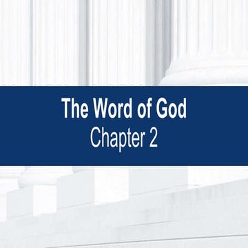 2. Grudem Chapter 2; The Word of God.pptx
