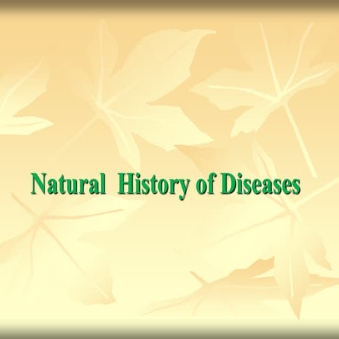 natural history of disease | PPTX