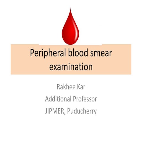 Peripheral blood smeared examination test | PDF