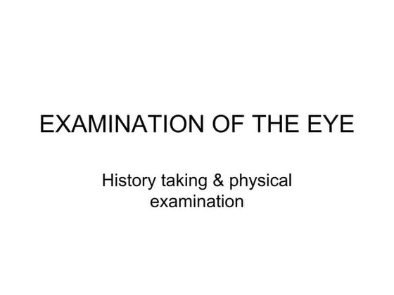 Nursing assessment and assessment of eye | PDF