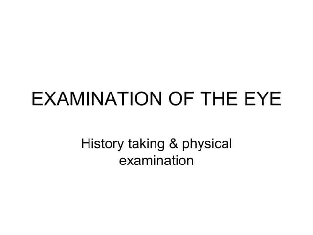 Nursing assessment and assessment of eye | PDF