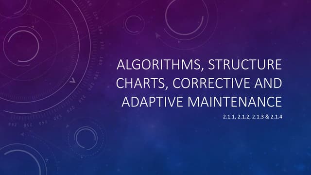 Algorithms Structure Charts Corrective And Adaptiveppsx 6833
