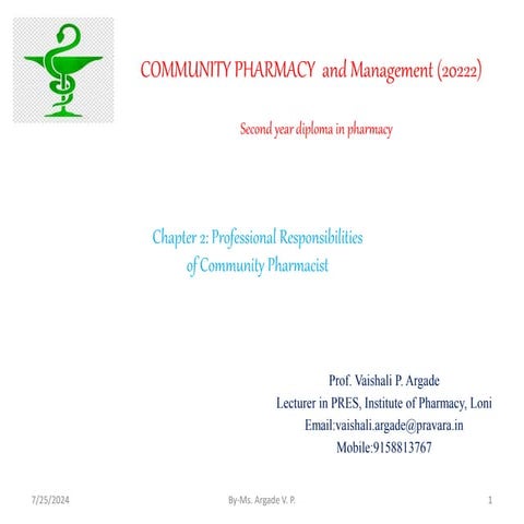 2.Professional responsibilities of community pharmacists.pptx