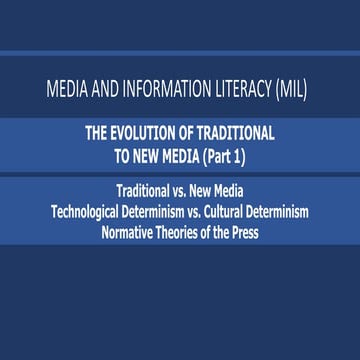 2.MIL 2. The Evolution of Traditional to New Media (Part 1 ...
