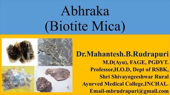 Makshika( chalco Pyrite- Rasa dravya Parichaya- according to NCISM ...