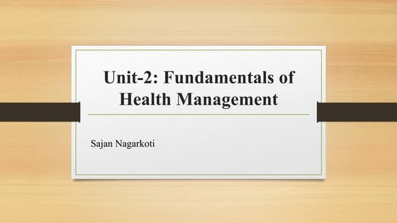 Nursing management (Introduction ) | PPTX