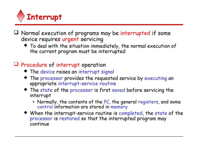 computer Architecture - input output interrupt | PPT computer Architecture - input output interrupt | PPT