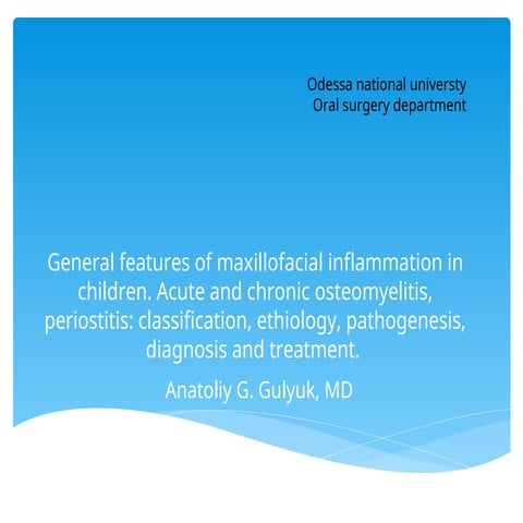 Maxiofacial inflammation_Odontogenic__disorders__ENT module | PPT