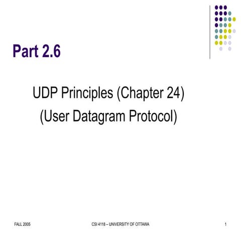 UDP protocol description in computer network | PPT