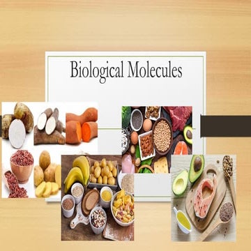 AS Level Biology - 1) Biological Molecules | PPTX