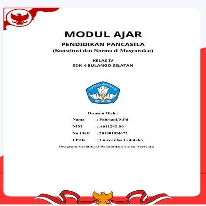 2. Modul Ajar PPKn BAB 2 KELAS 4 Ani.docx