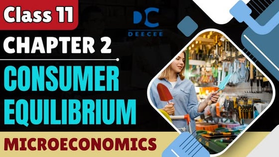 Consumer Equilibrium Class XI CBSE | PPTX