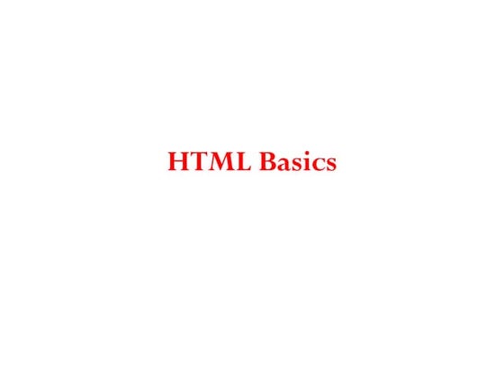 Learn Html Basics Pptx Web Design And Html Internet
