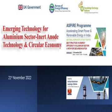 2.Emerging Technology for Aluminium Sector-Inert Anode Technology ^0 ...