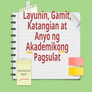 PAGSULAT NG ABSTRAK POWERPOINT PRESENTATION | PPTX