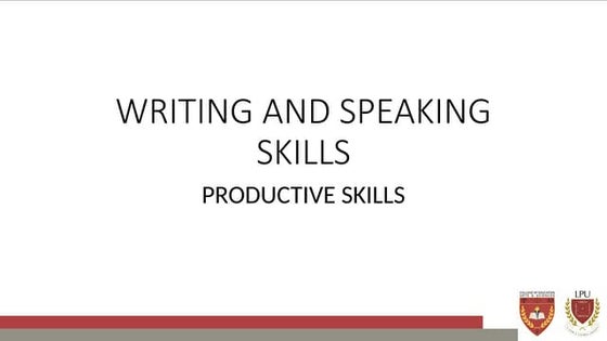 Writing Skills | PPT