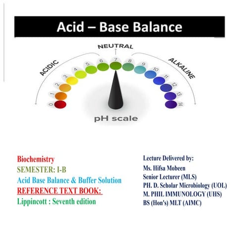 Acid Base Balance.pptx biochemistry pppts | PPTX