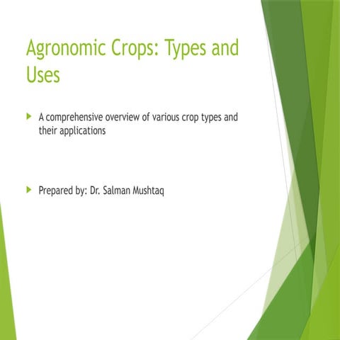 CLASSIFICATION OF FIELD CROPS | PPTX