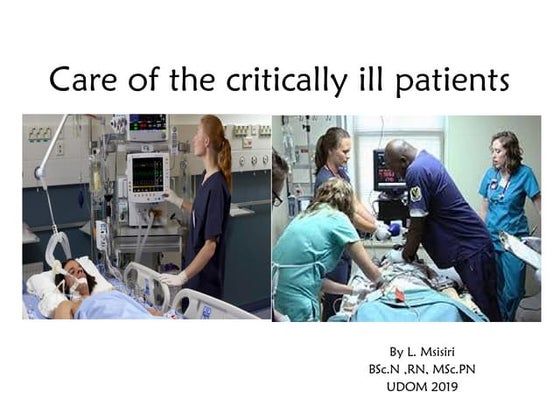 Nursing management of critically ill patient | PPTX